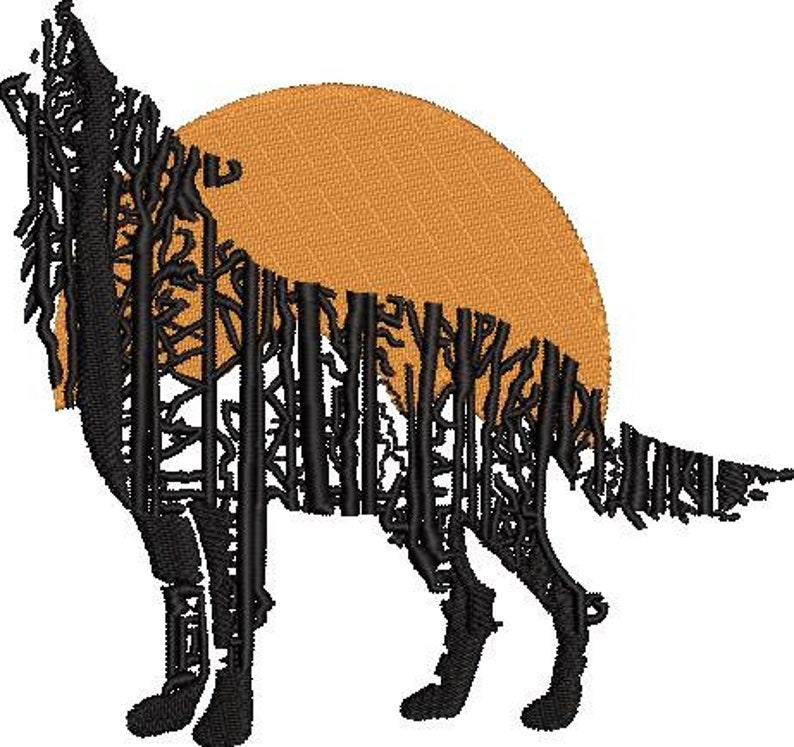 Wolf Embroidery Designs Machine Embroidery Designs Wolf Moon - Etsy