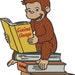 Monkey Embroidery Design Curious George Design Monkey Reading Book ...