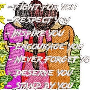 Friends Machine Embroidery Design Love Friends Embroidery Design ...