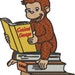 Monkey Embroidery Design Curious George Design Monkey Reading Book ...