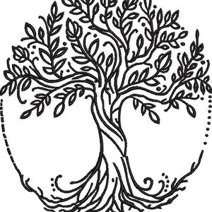 Tree Pattern Embroidery Design | Etsy