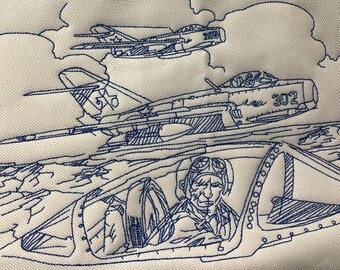 Fighter Embroidery - Etsy