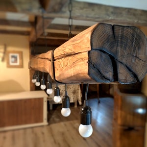 Wood Farmhouse Ceiling Pendant Light Rustic Dining Room Light Fixture ...