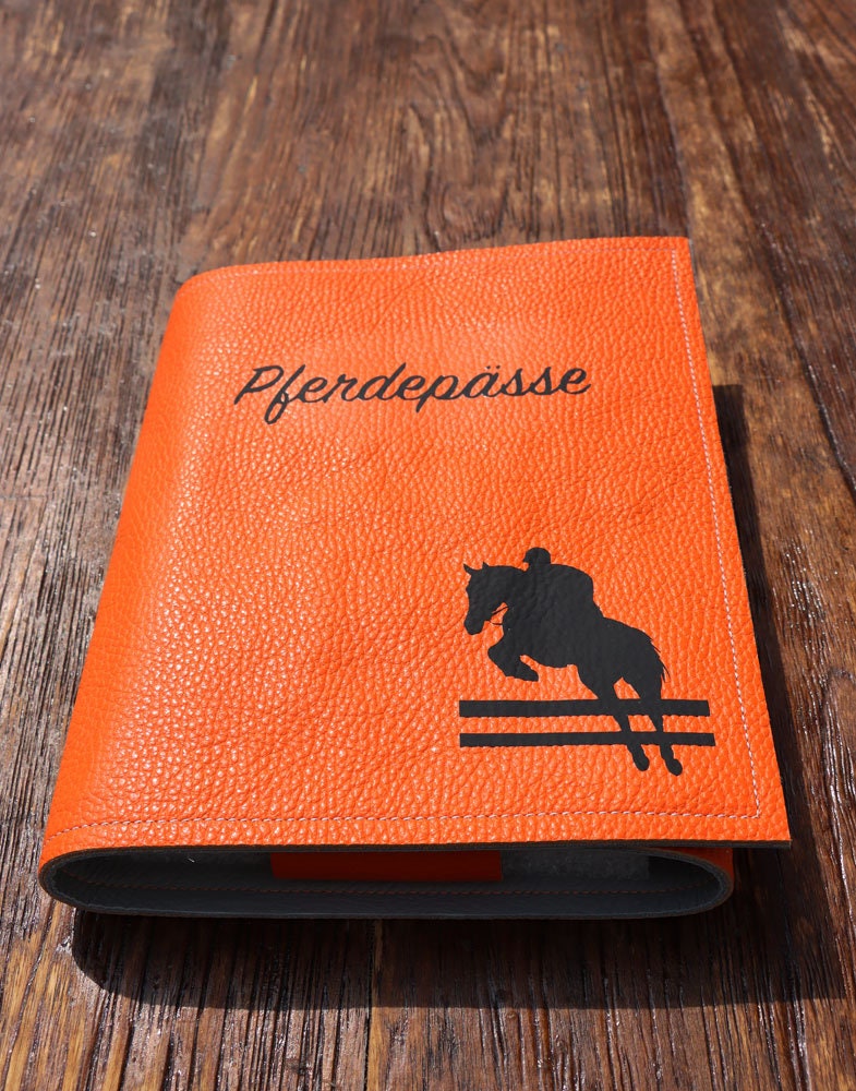 Leather Horse Passport Folder With Show Jumper for up to Seven ...