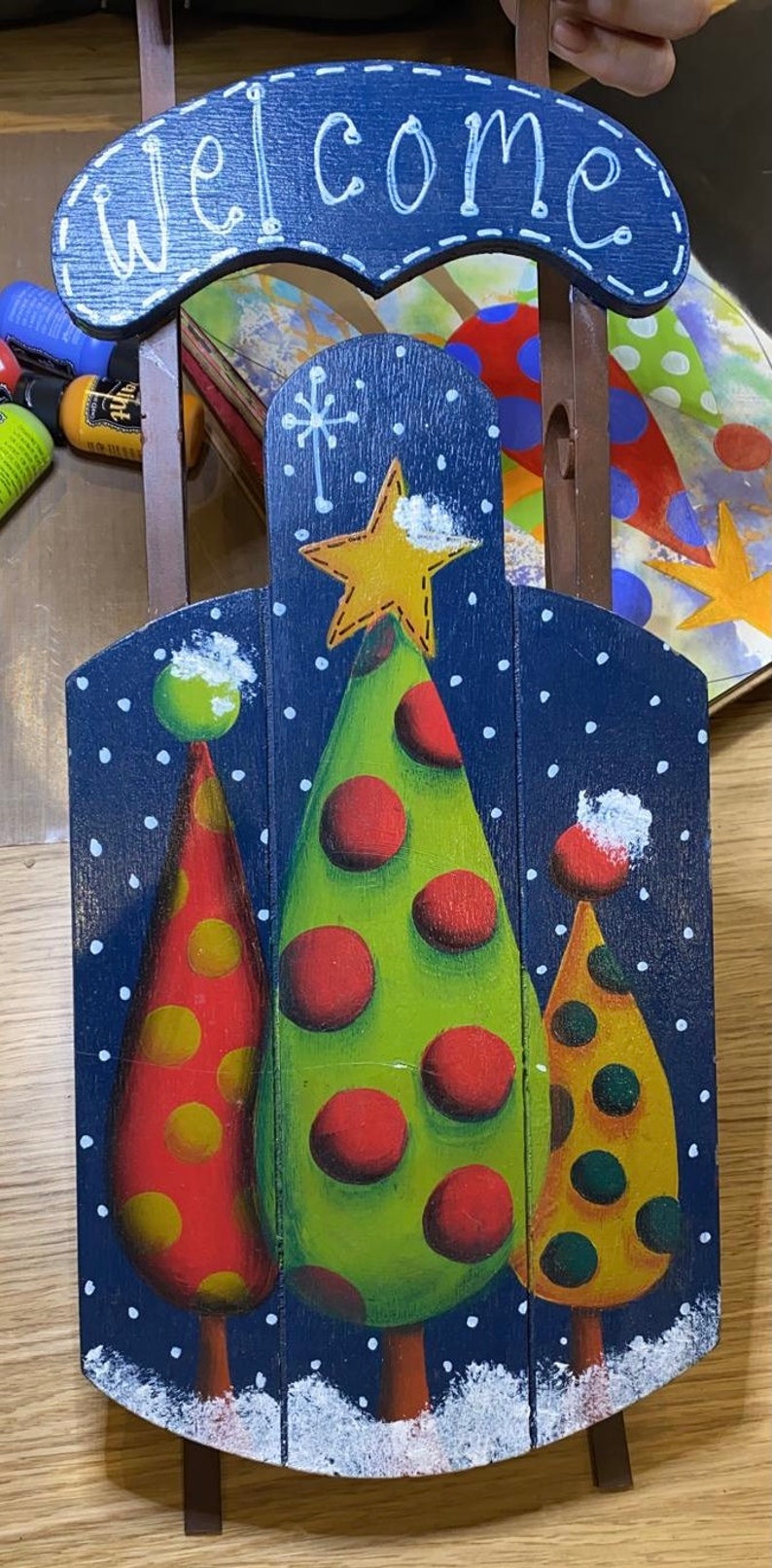 Online Class 20 Painted Christmas Trees | Etsy