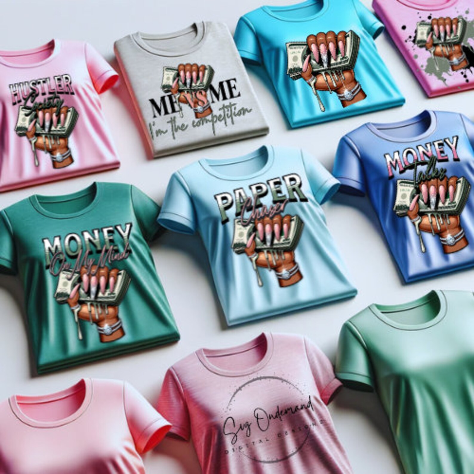 Money and Luxury-themed Sublimation PNG Bundle for Print & Cut, DTF ...