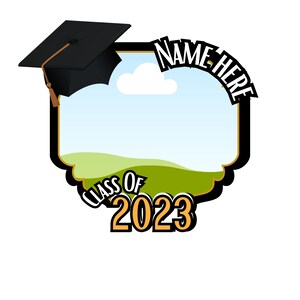Graduation Fan Templates Bundle for Seniors | 5 Digital Designs for ...