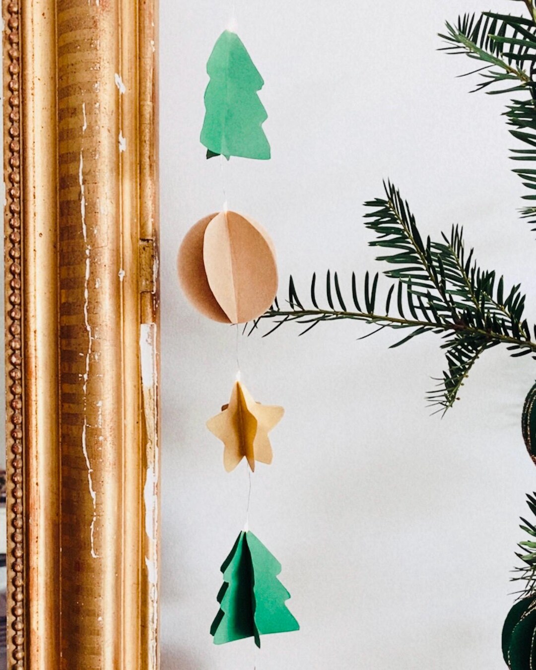 Christmas Paper String Lights – Handmade Decoration Made in France - Etsy