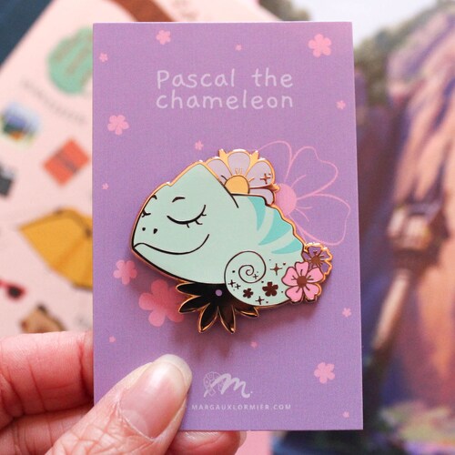 Tangled Inspired Grumpy Pascal Pin Fantasy Pin Chameleon Pin - Etsy