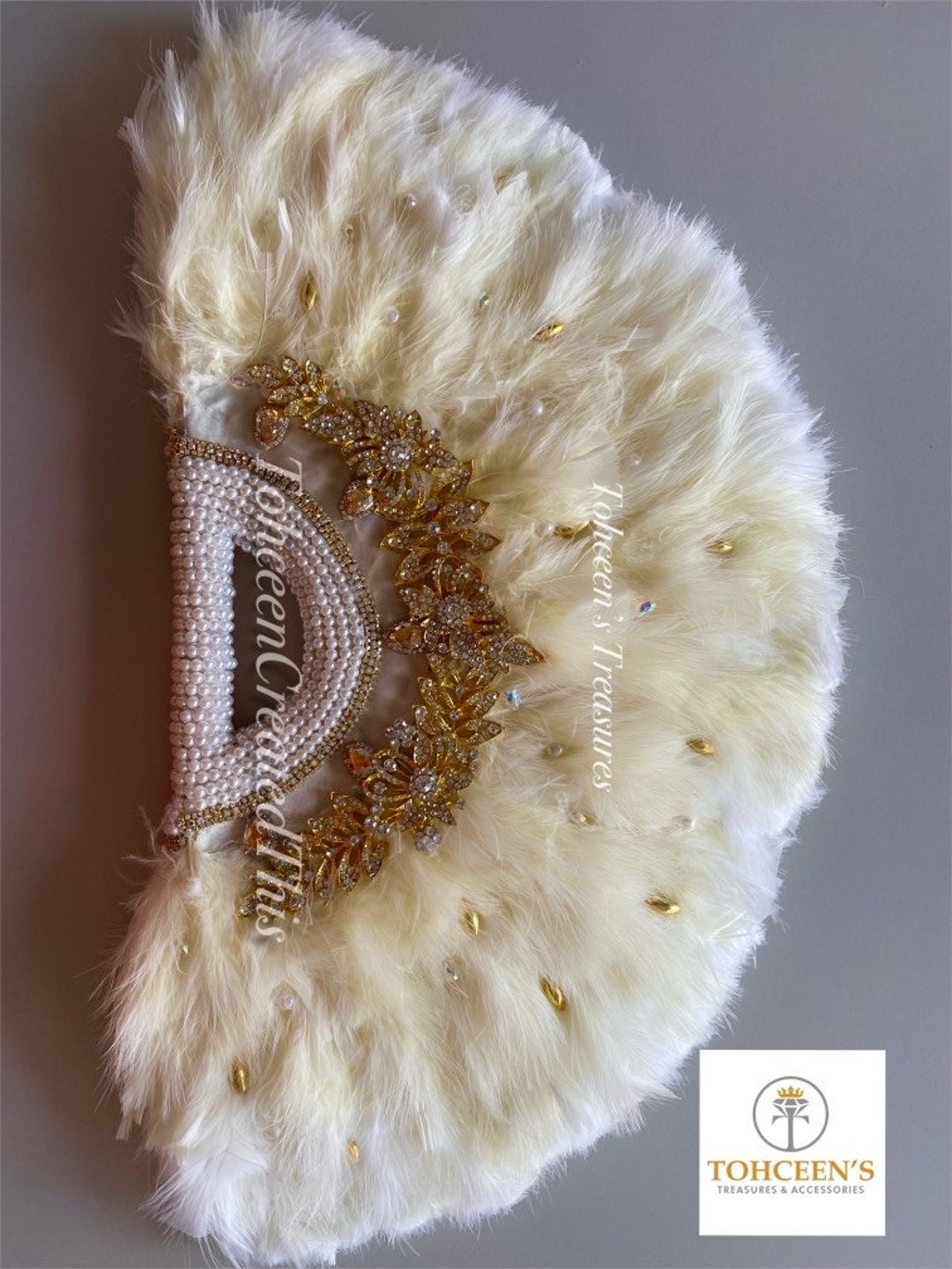 Bridal Hand Fan,pearl Clutch Purse Inspired Fan for Brides,nigerian ...