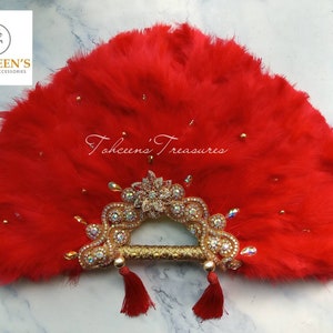 Clutch Handfansemi-circle Handfanfeather Handfanbridal - Etsy