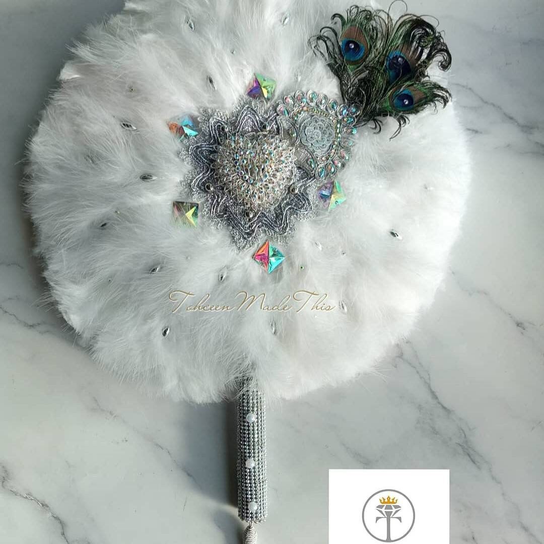 Empress Hand Fanfeather Handfan Bridal Hand Fan African - Etsy