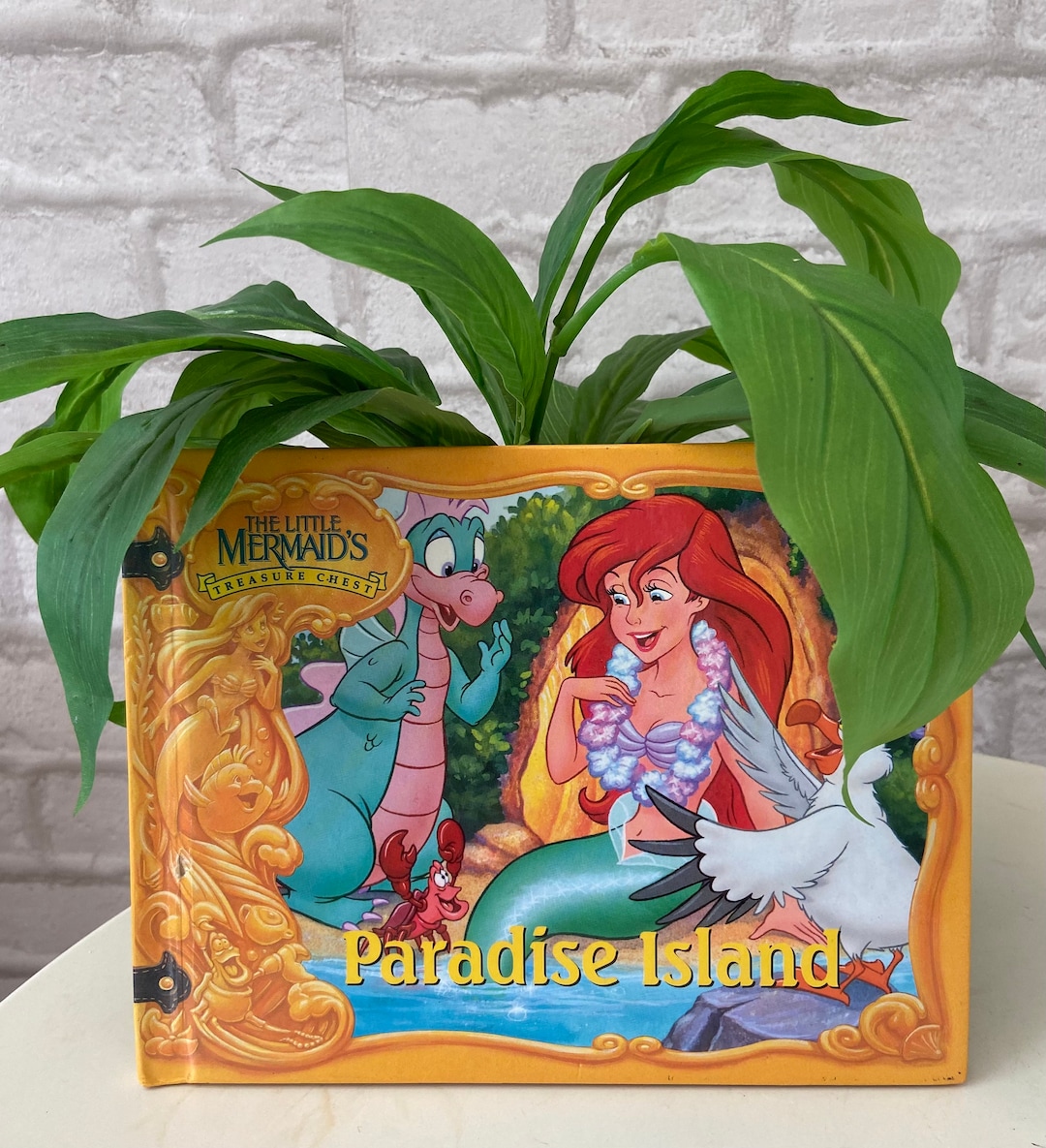 Vintage the Little Mermaid Treasure Chest Book Paradise Island Free ...