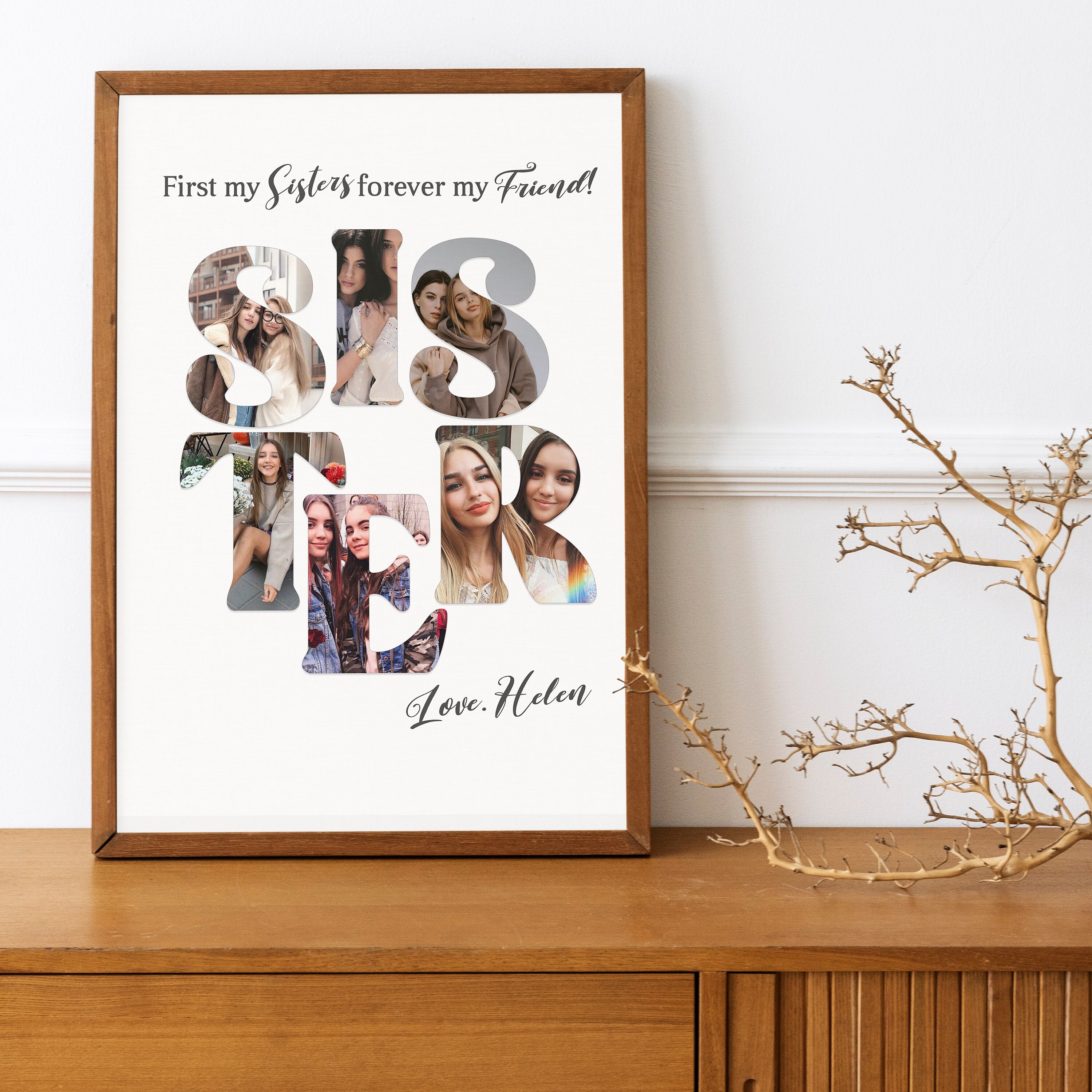 Sisters Photo Collage, Personalized Picture Collage - Etsy