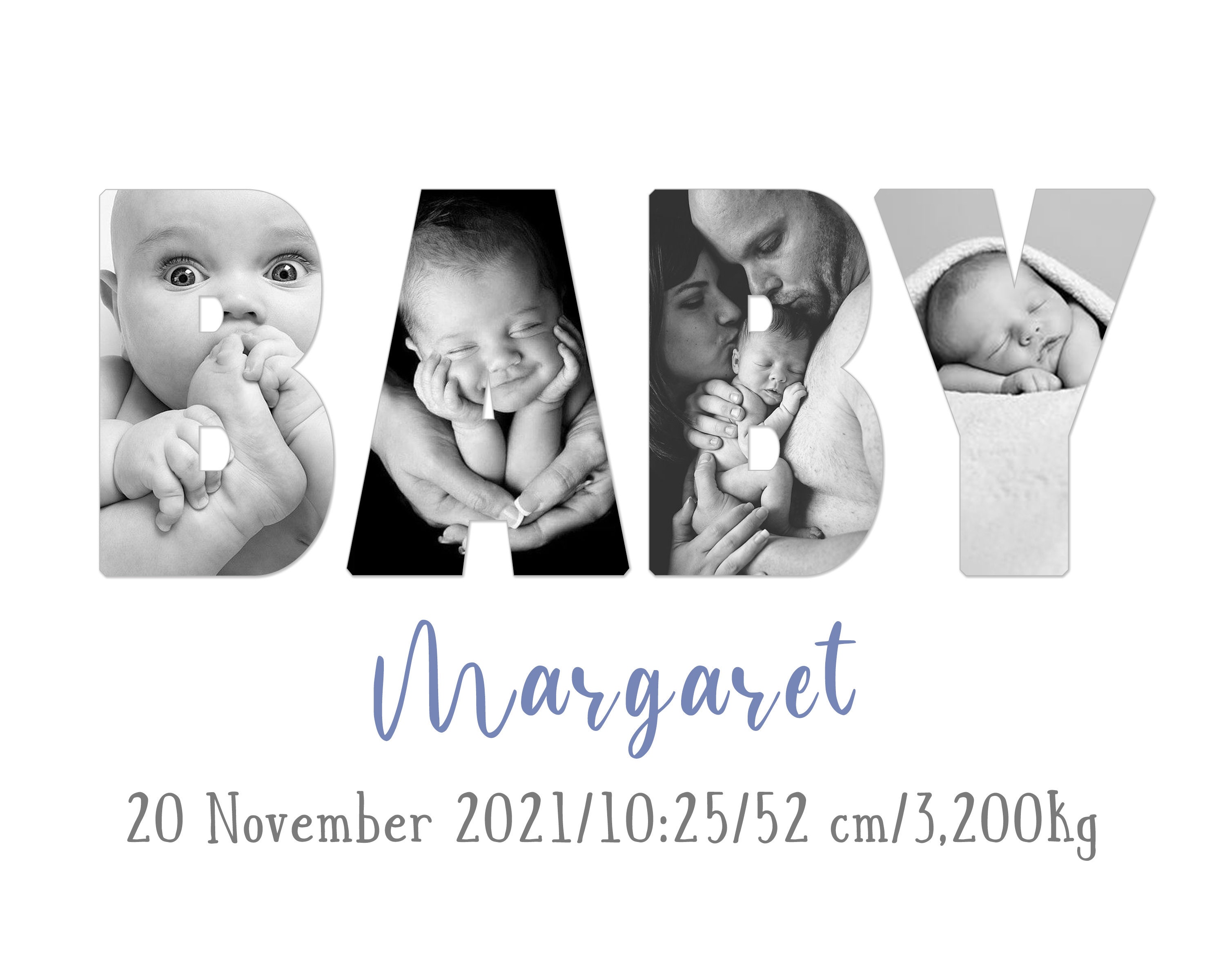 Newborn Photo Collage Baby Collage Photo Baby Birthday - Etsy