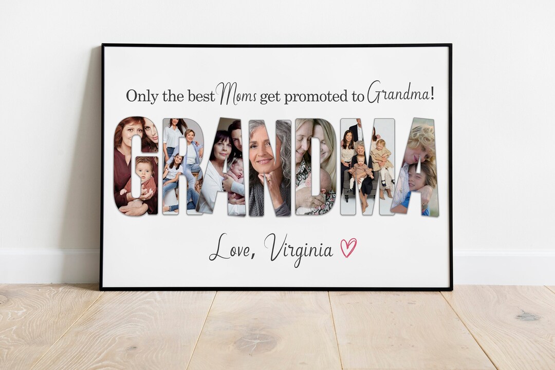 Custom Grandma Photo Collage, Personalized Photo Collage, Custom ...