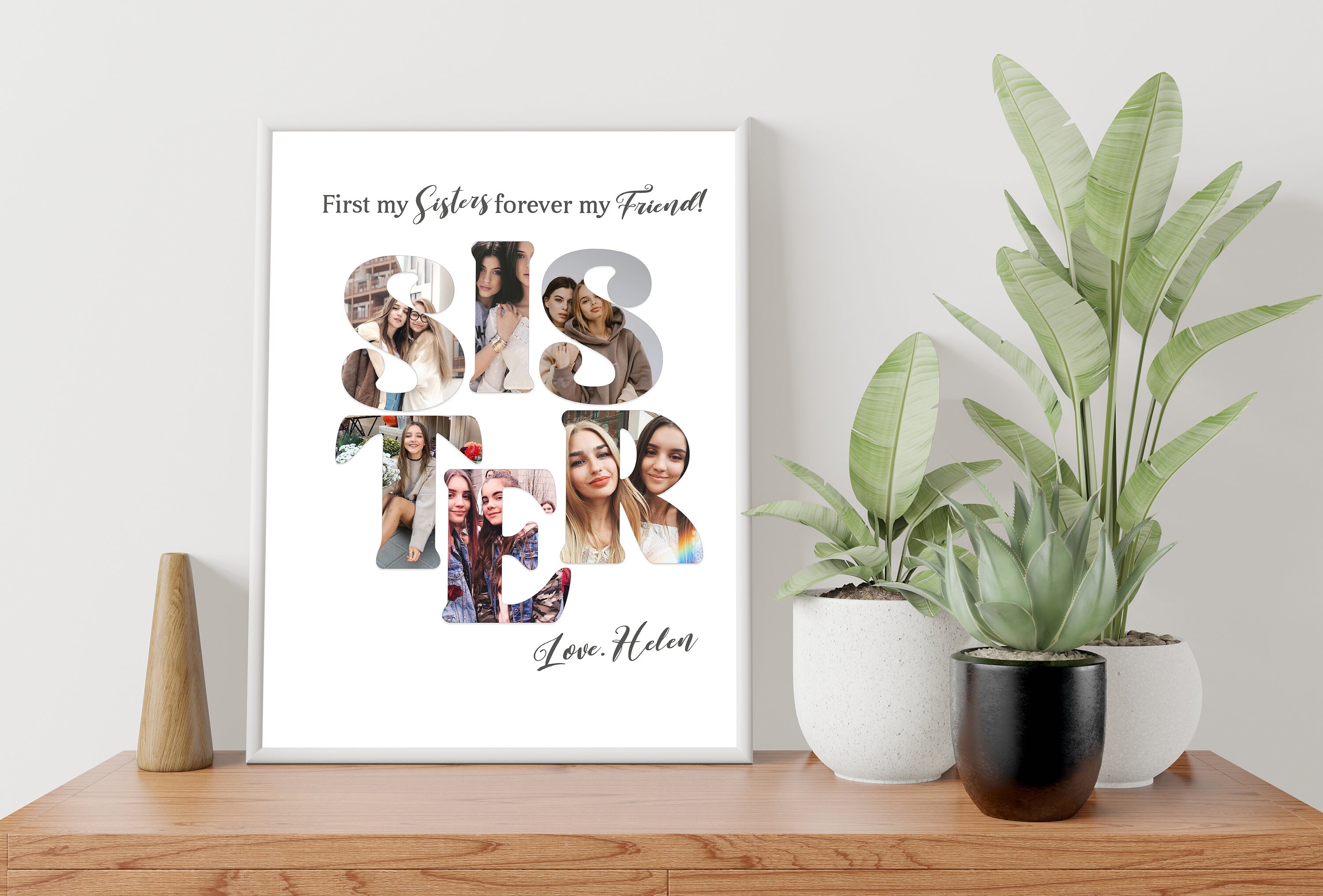 Sisters Photo Collage, Personalized Picture Collage - Etsy