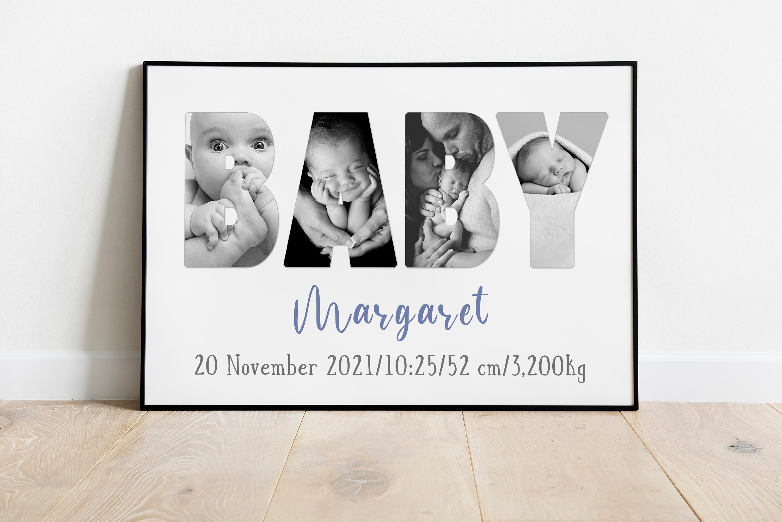 Newborn Photo Collage Baby Collage Photo Baby Birthday - Etsy