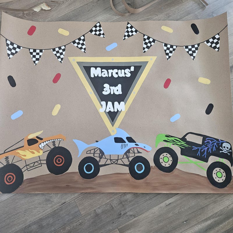 Monster Truck Banner - Etsy