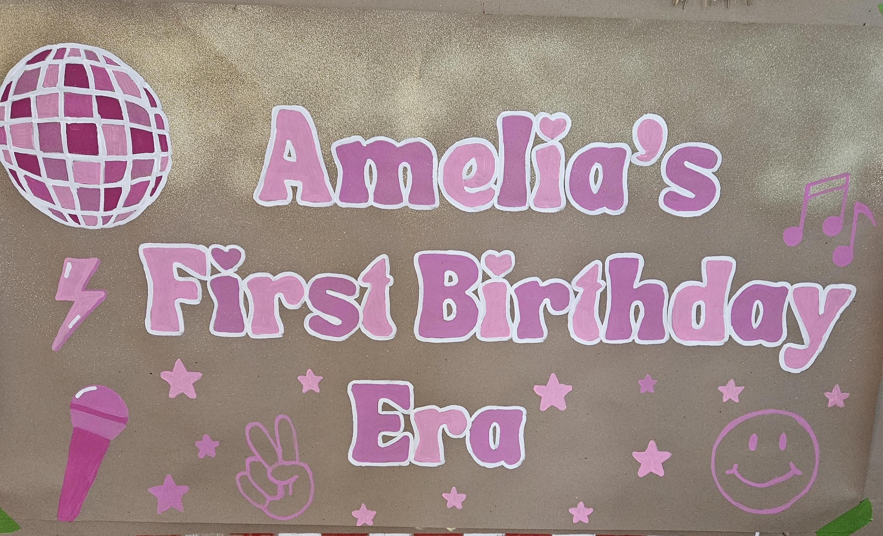 Hand Painted Banners Customized for Birthday -anniversary -baby Showers ...