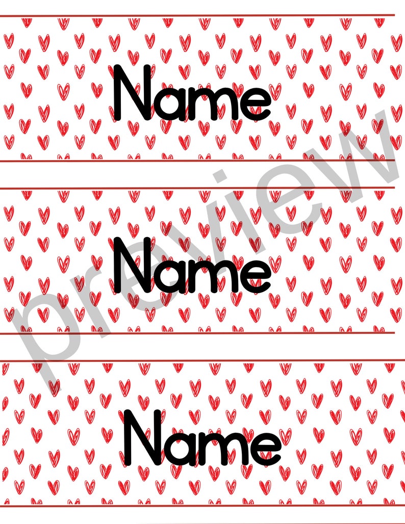 Editable Name Tags Desk Plates for Year Long All Holidays - Etsy