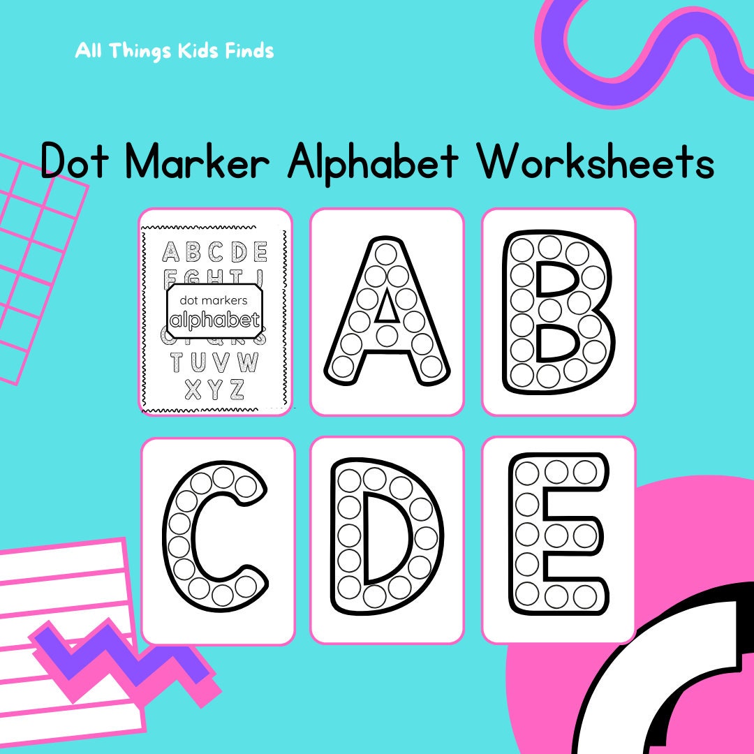 Dot Marker Alphabet Worksheets - Etsy