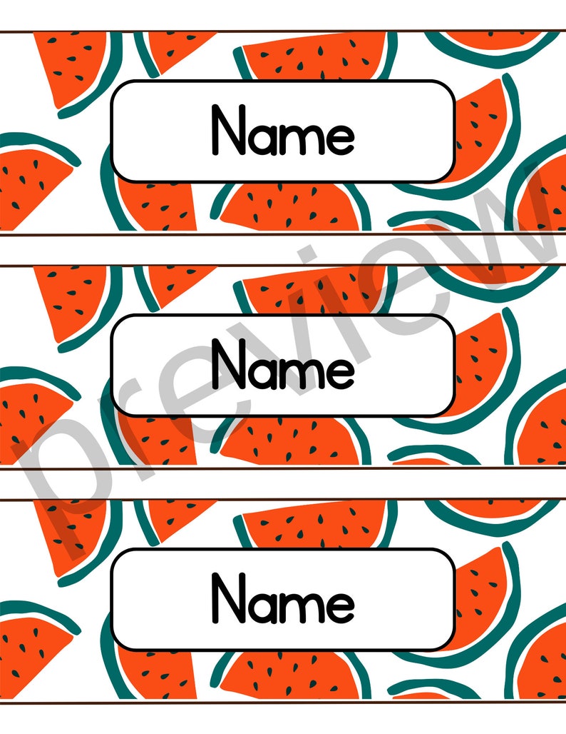 Editable Name Tags Desk Plates for Year Long- All Holidays - Etsy