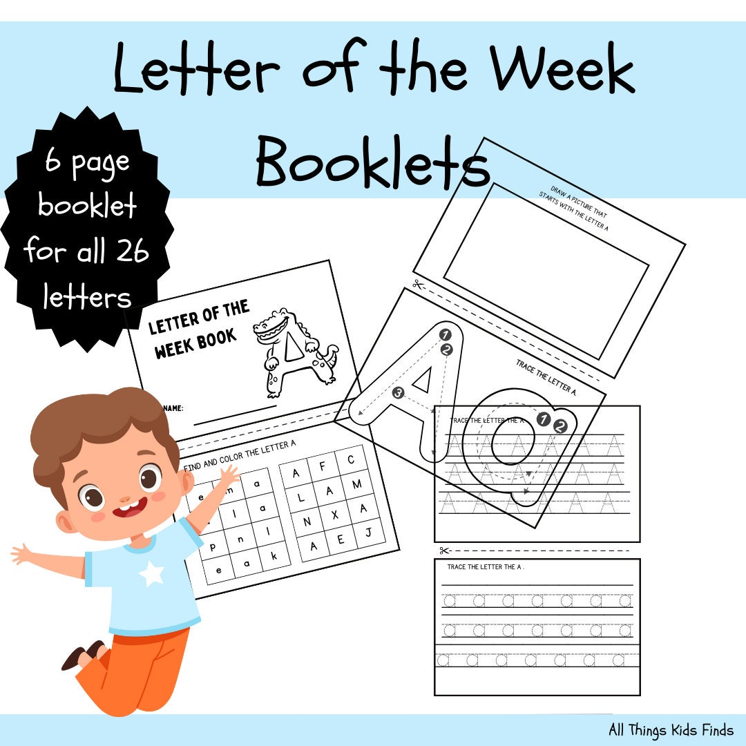 Letter of the Week Alphabet Worksheets - Etsy