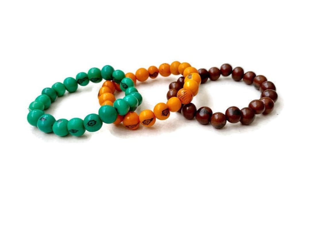 Acai Bracelets in Assorted Colors TAG426, 3 Piece Stackable Eco ...