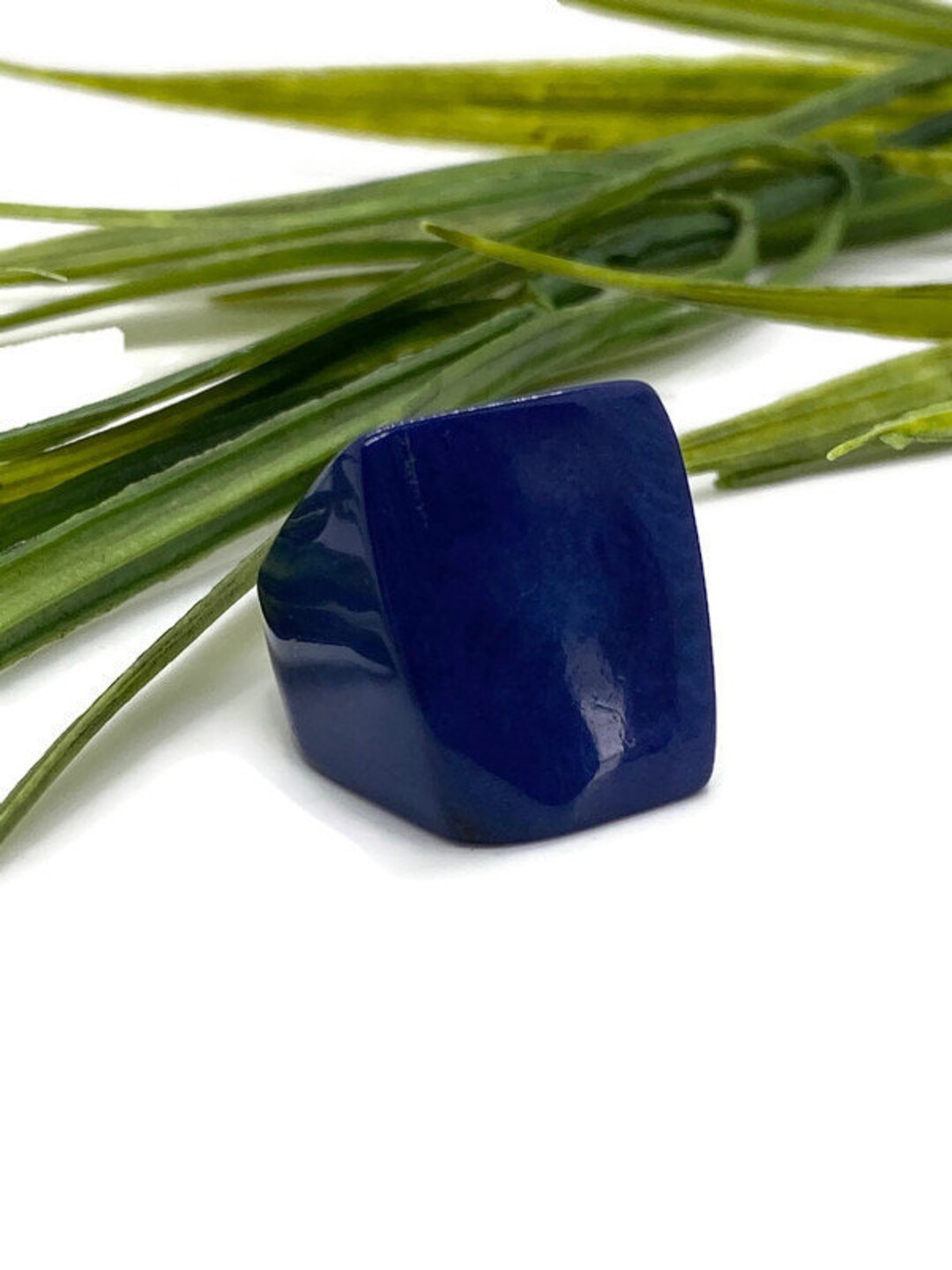Blue Tagua Nut Rings TAG806, Eco-friendly Tagua Ring Organic Ring in ...
