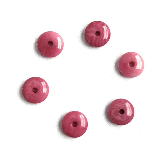 Tagua Nut Flat Bead in Rose Pink 9mm 12mm TGP101-102 6 - Etsy
