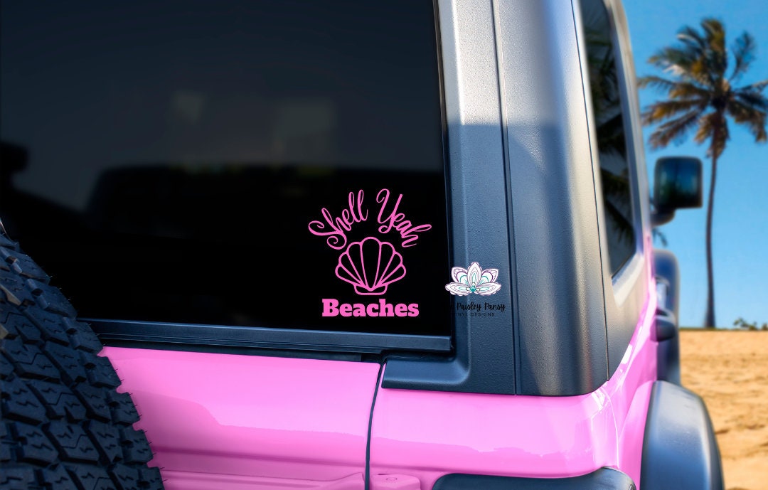 Shell Yeah Beaches Decal - Car Decal - Etsy