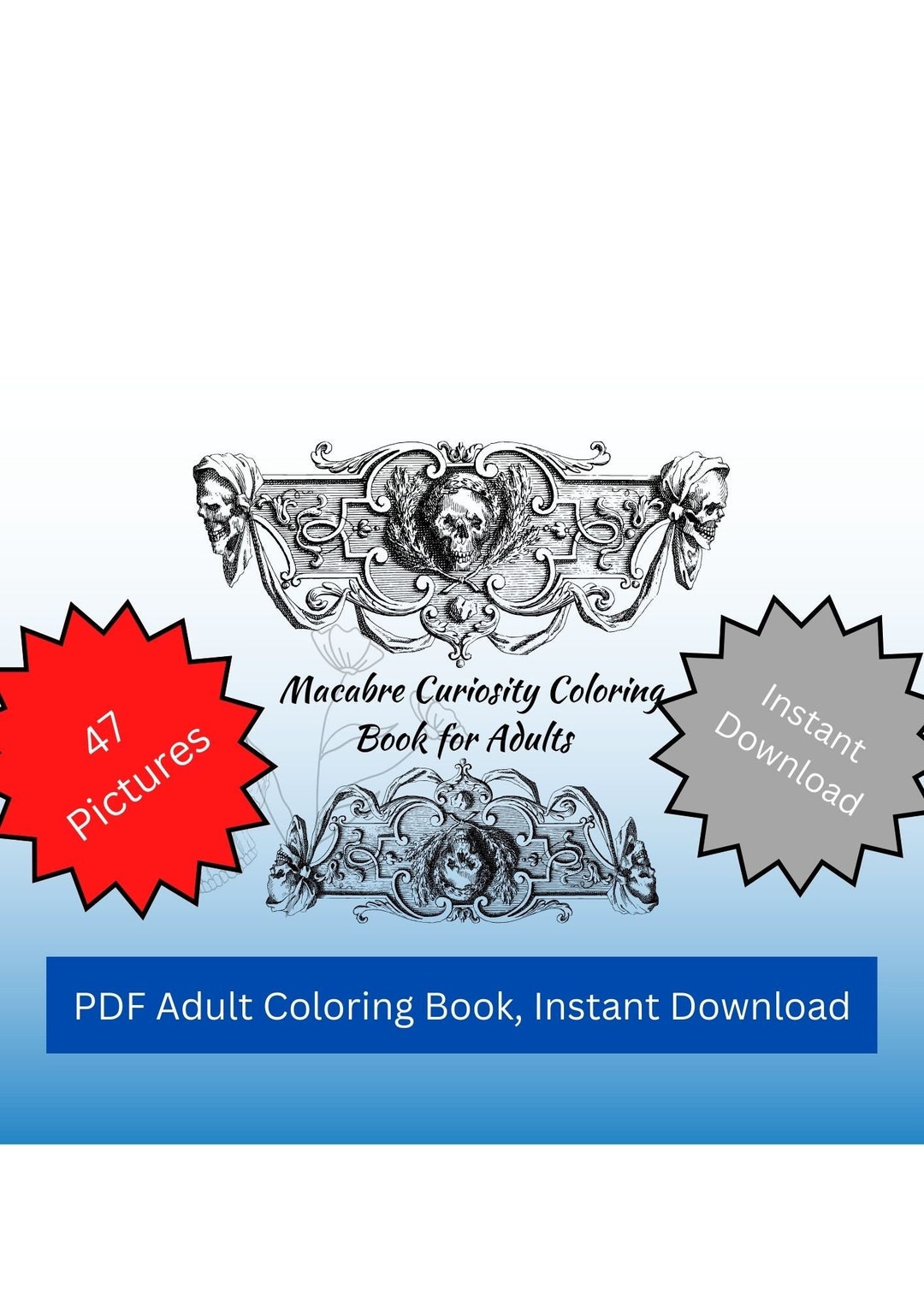 Macabre Curiosities Coloring Book for Adults (instant Download) PDF - Etsy