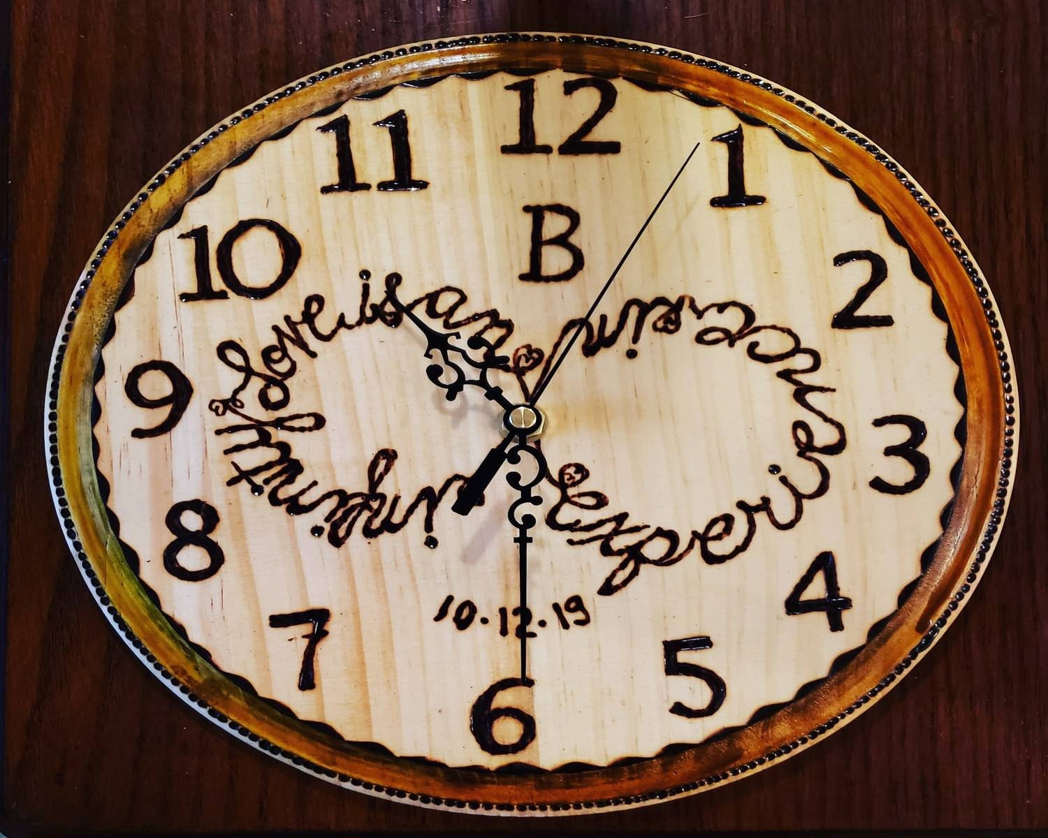 Personalized Clock, Couples Wedding or Anniversary Gift, Fifth ...