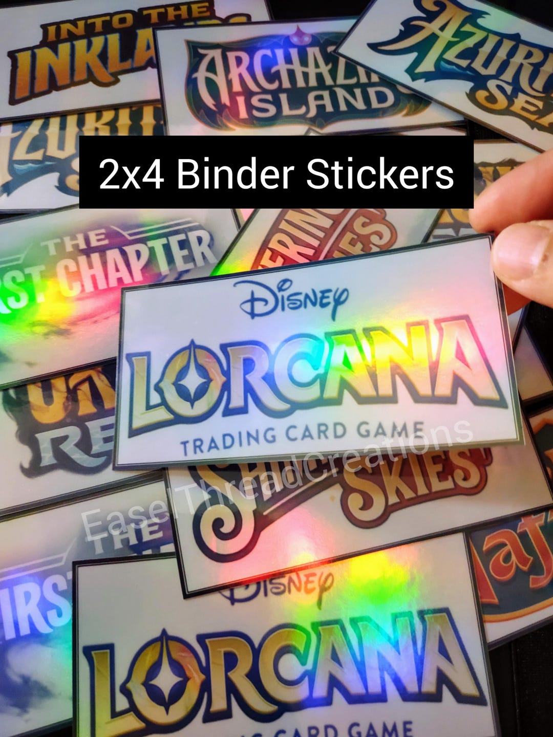 Large Holographic Binder Stickers Vinyl: Lorcana TCG First Chapter to ...