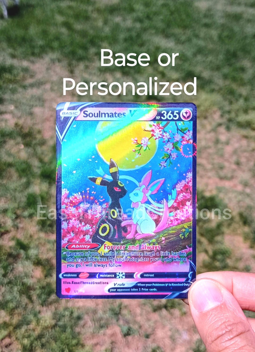 Umbreon Card, Sylveon Holographic Card, Umbreon and Sylveon Anniversary ...