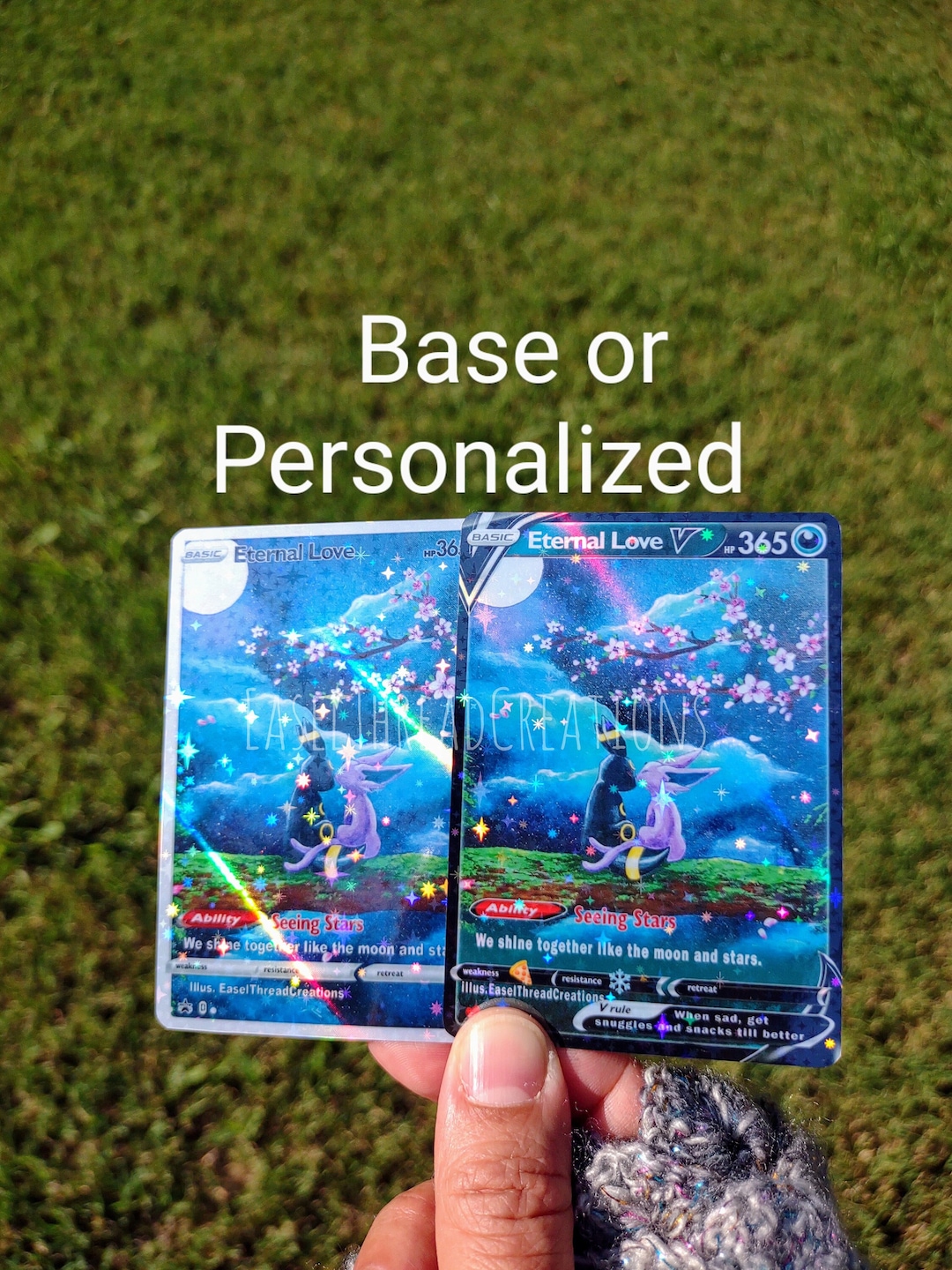 Umbreon Card, Espeon Card, Custom Umbreon and Espeon Personalized ...