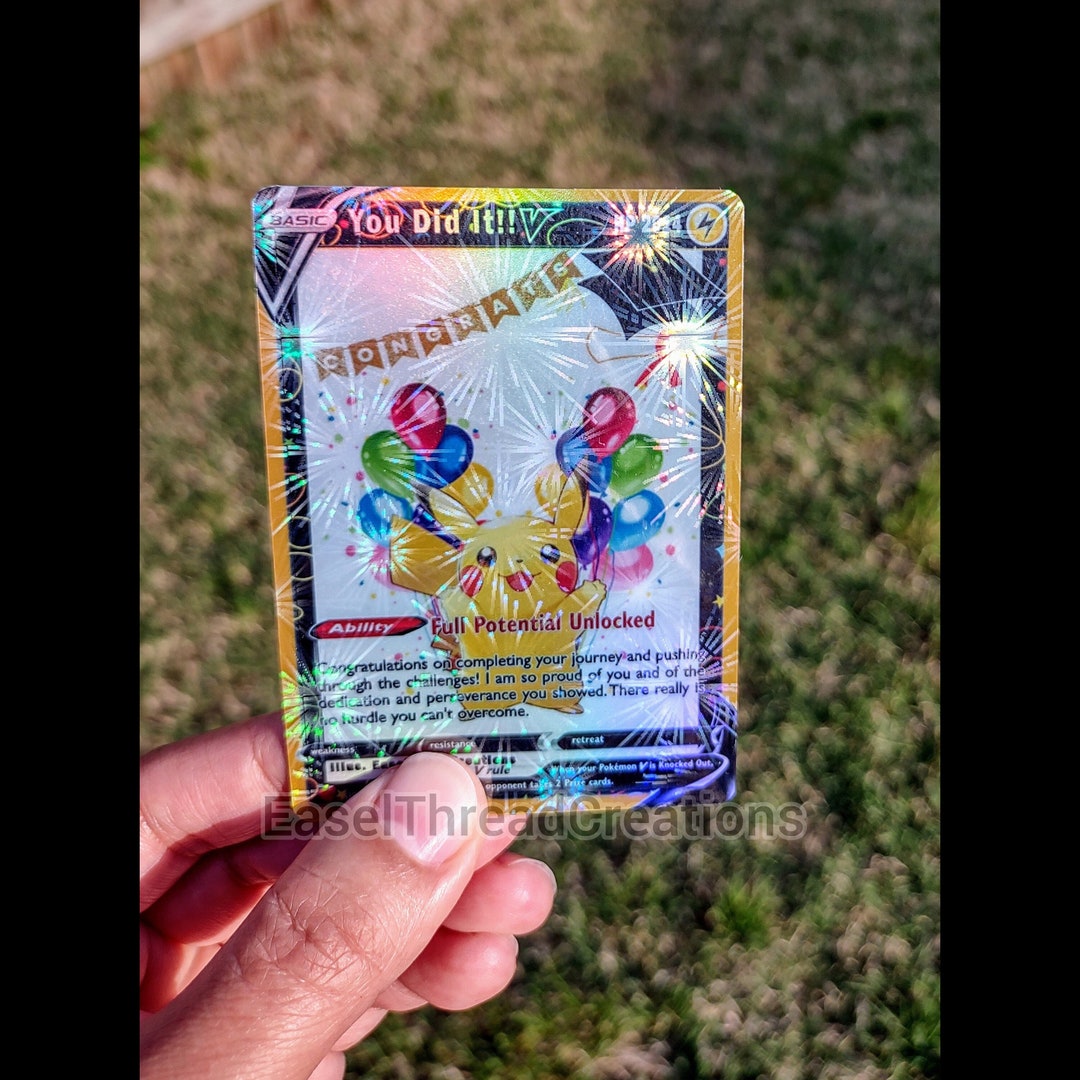 Pokemon Graduation Custom Card Gift for End of School, Gift to Child ...