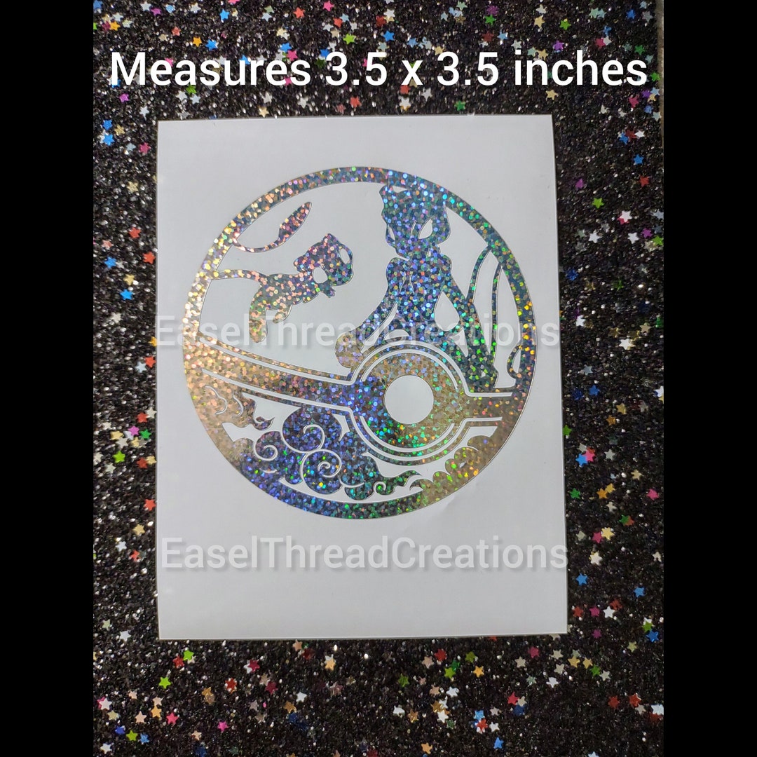 Mew Mewtwo Holographic Laptop Car Decal, Geeky Gift Under 10, Pokemon ...