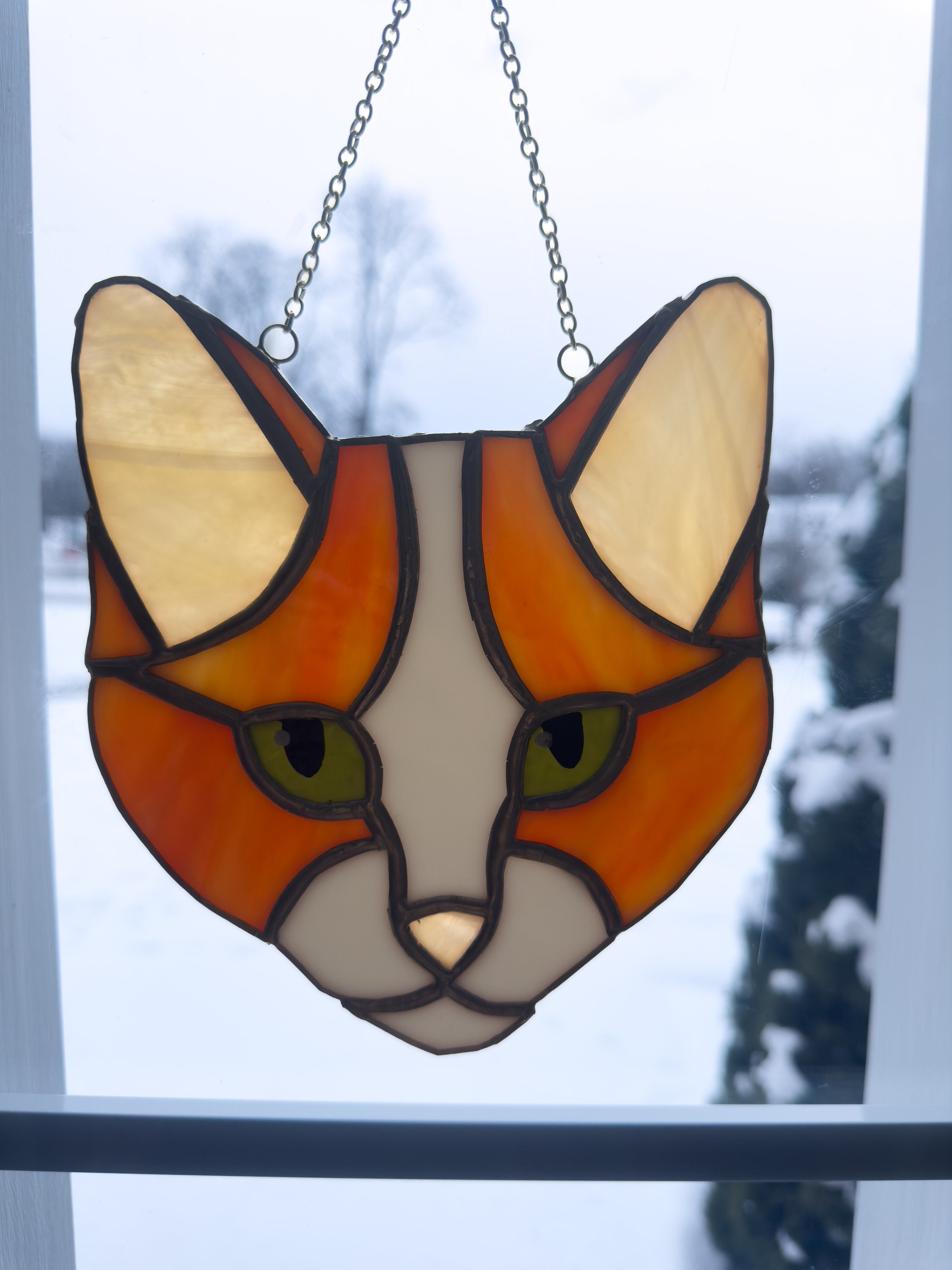 Stained Glass Cat - Etsy