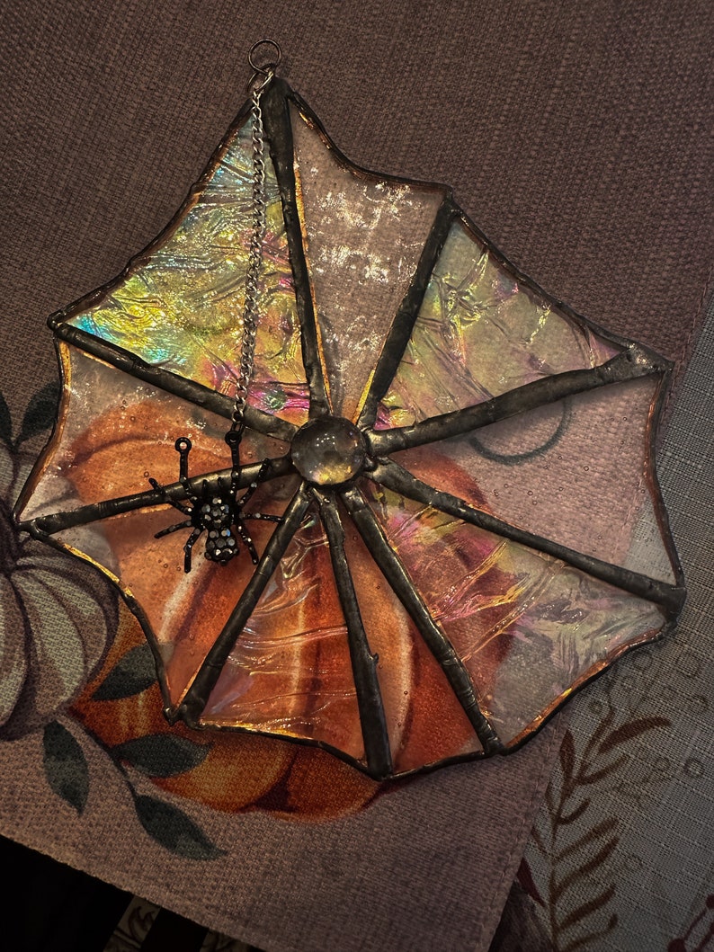 Stained Glass Spider Web - Etsy