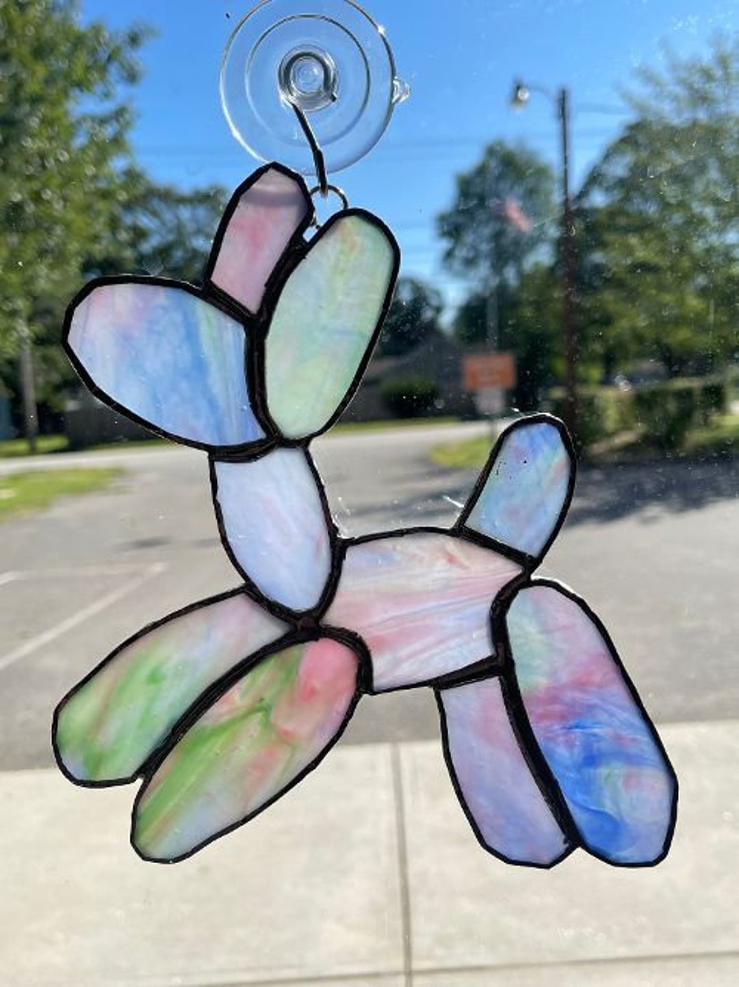 Stained Glass Balloon Dog - Etsy