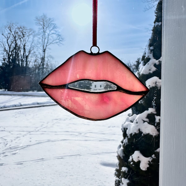 Lips Stained Glass Pattern - Etsy