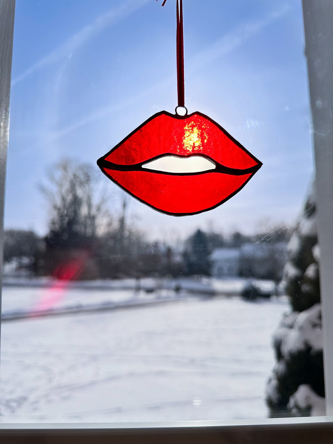 Stained Glass Red Lips - Etsy