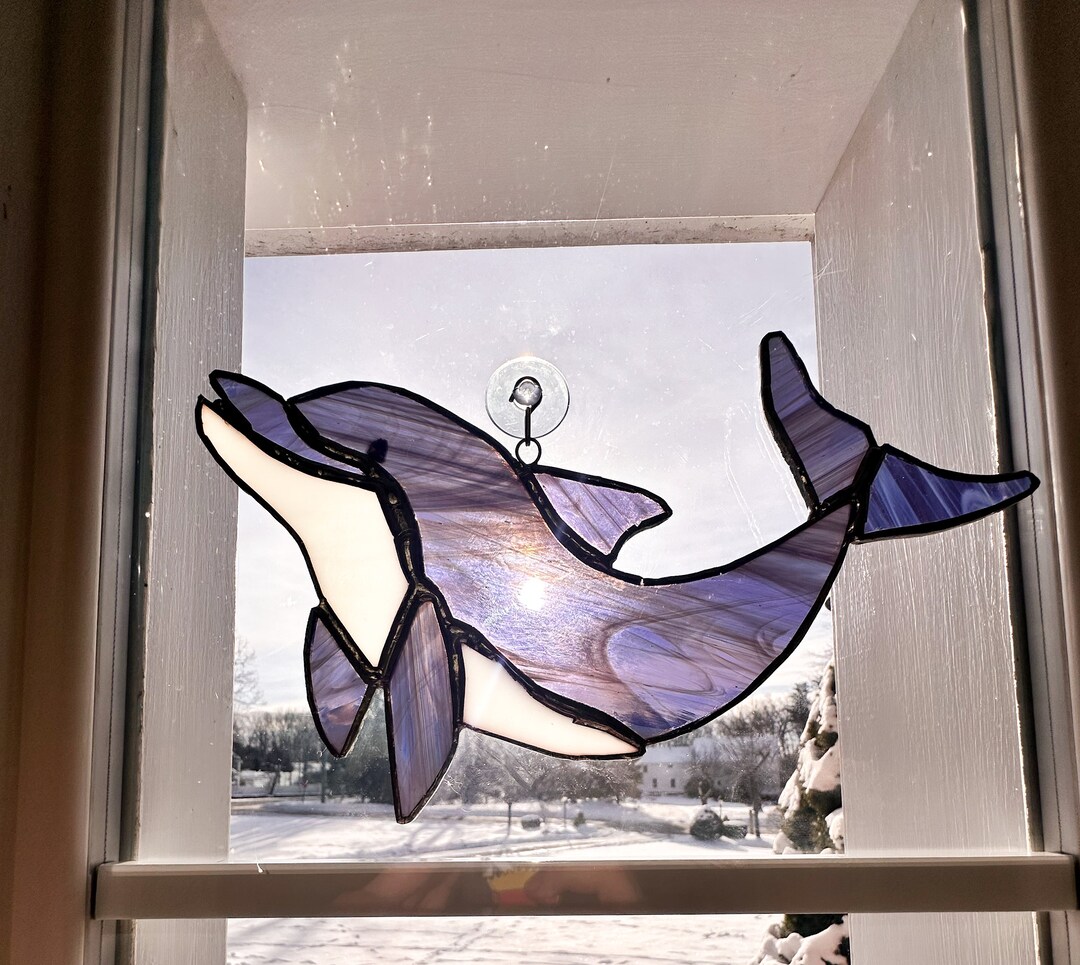 Stained Glass Dolphin - Etsy