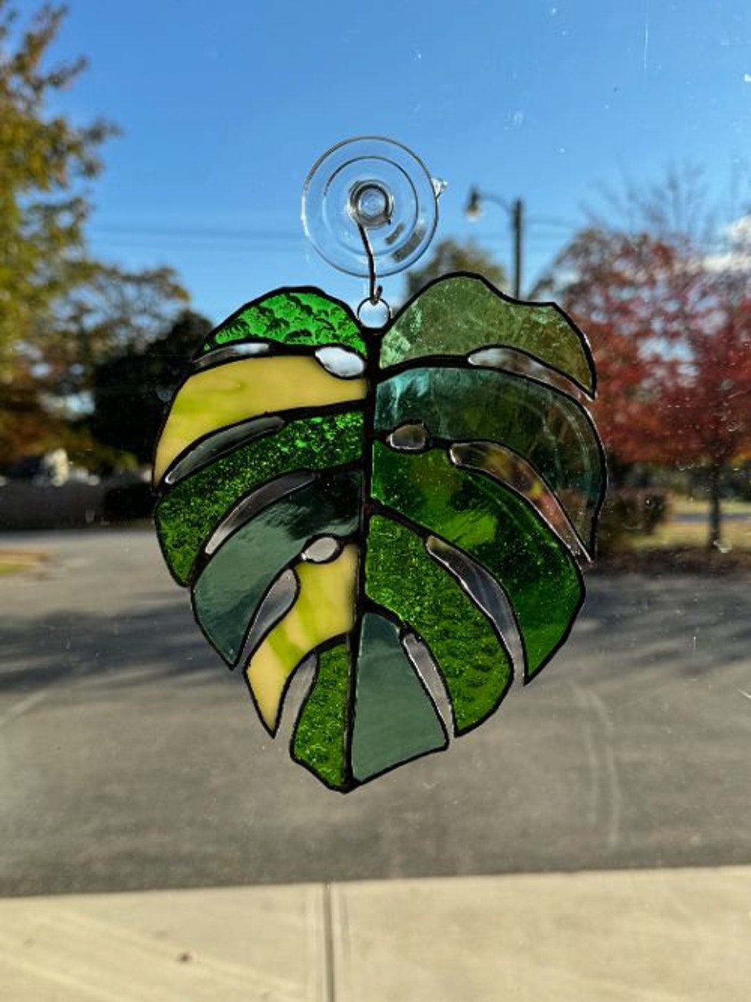 Stained Glass Monstera Leaf - Etsy