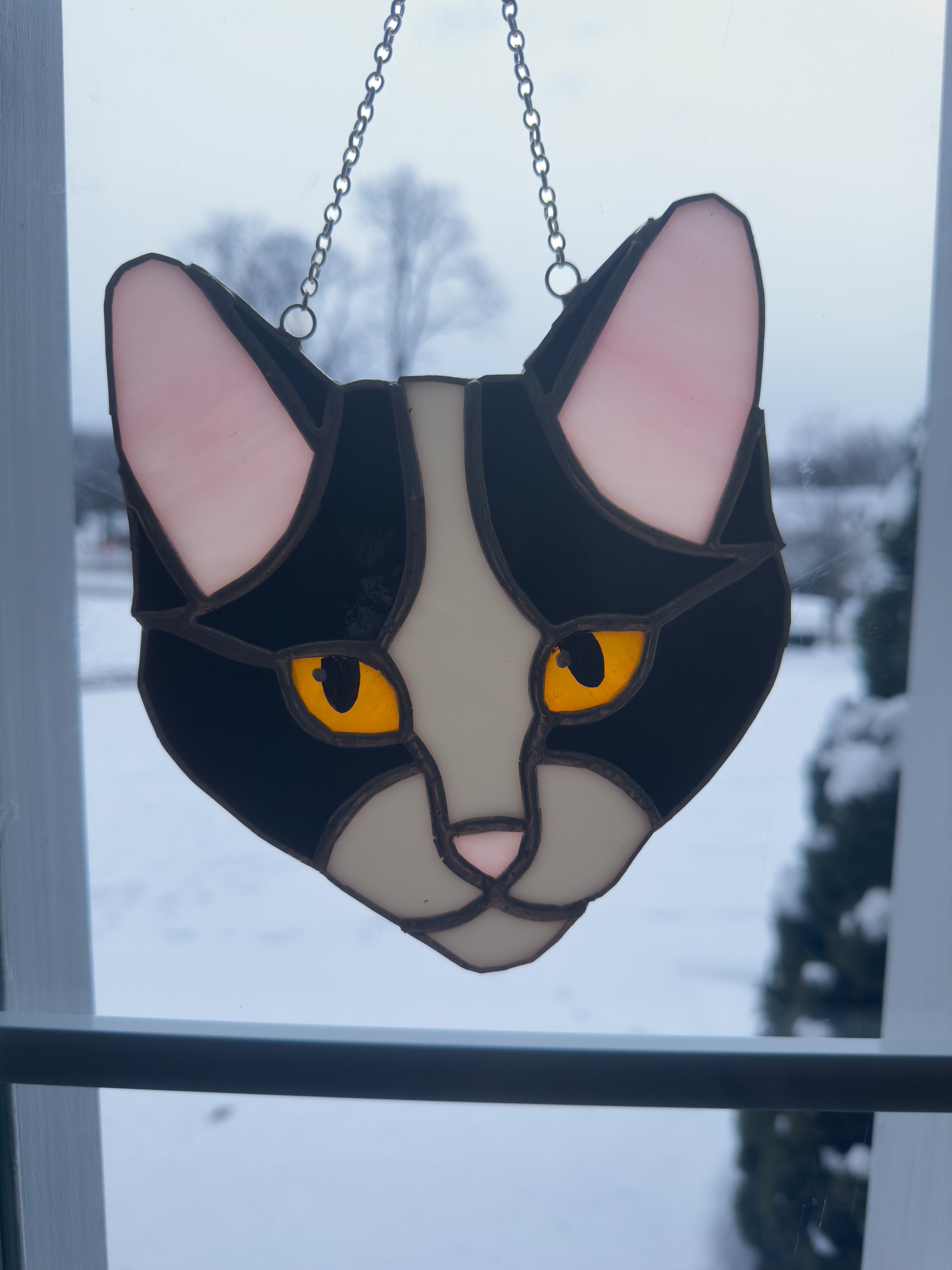 Stained Glass Cat - Etsy