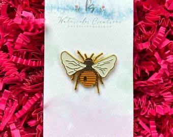 Glitter Bee Hard Enamel Lapel Pin - Etsy