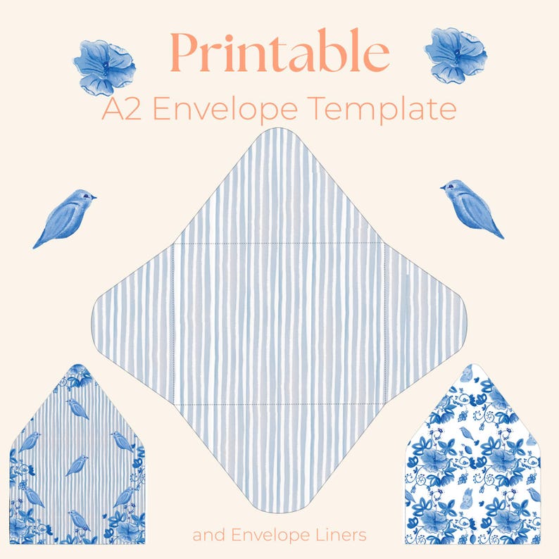 Printable A2 Envelope Template – DIY Envelope for 4.25" X 5.5" Cards ...