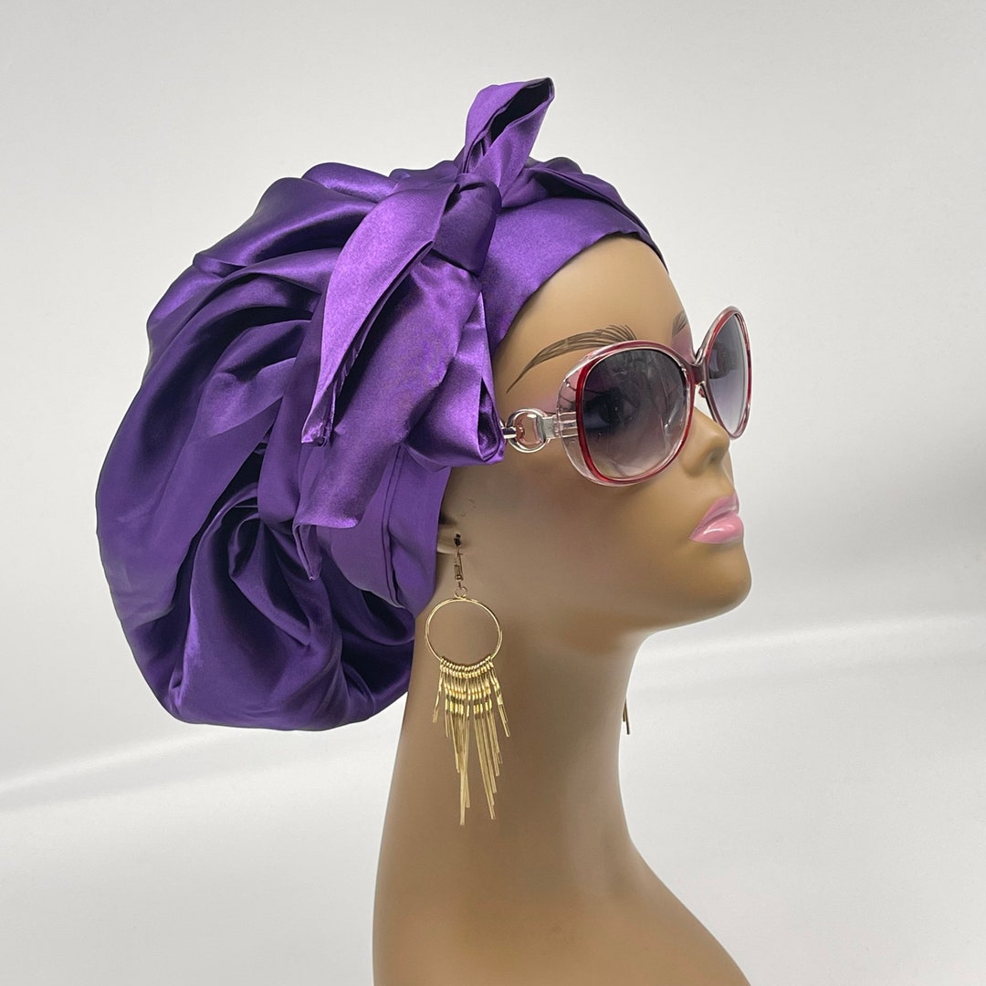 Reversible SATIN BONNET Head WRAP for Healthy Hair With Edge Wrap ...